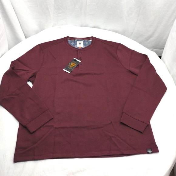Copper & Oak | Shirts | Copper Oak Heavyweight Burgundy Long Sleeve ...